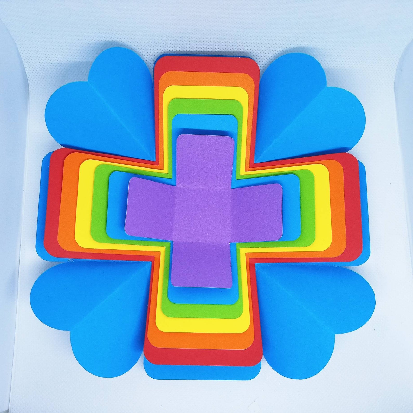 Exploding Box SVG, Explosion Heart, Rainbow Layered, Explosion Box Svg ...