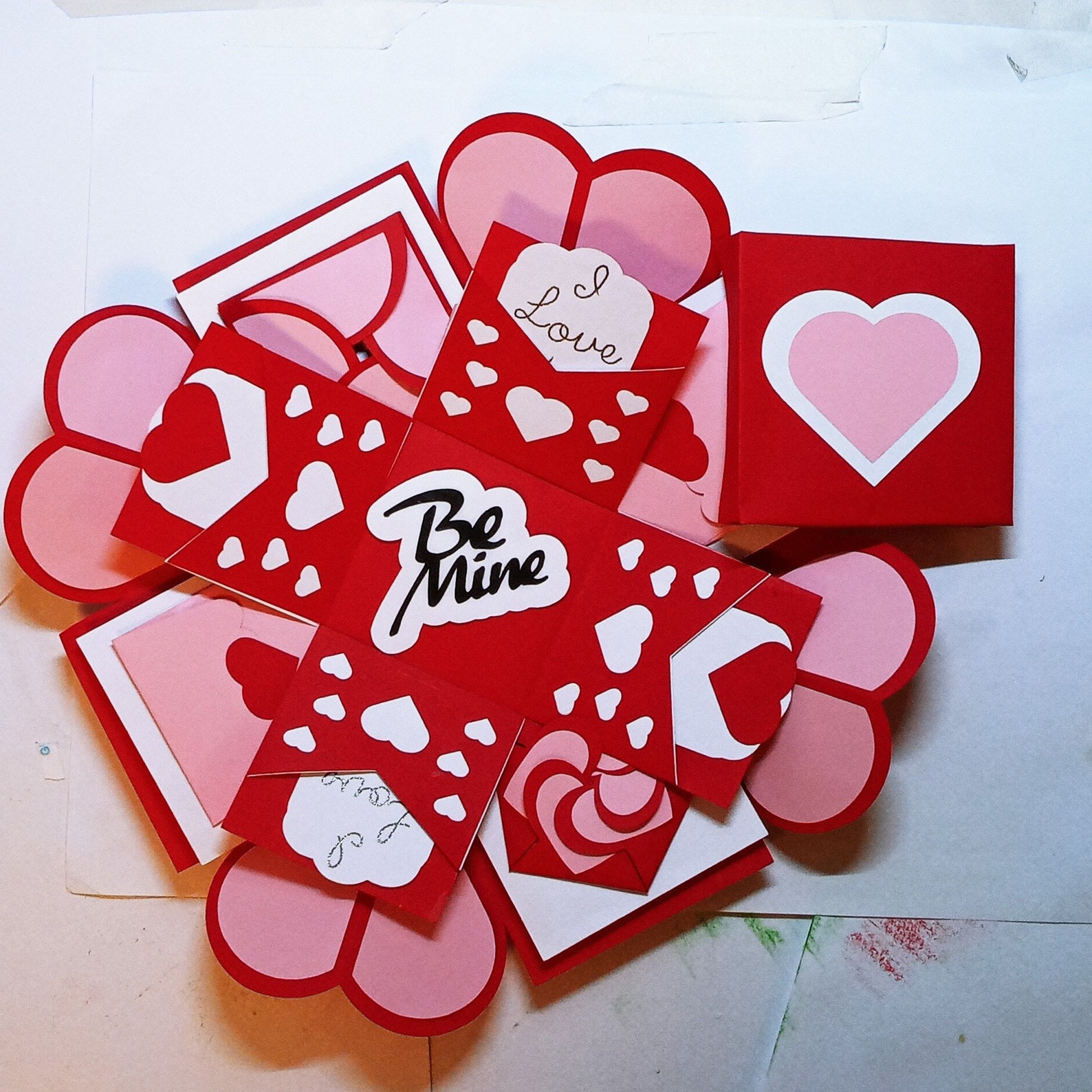 SVG Exploding Box, Explosion Heart Card,valentine's Day, Pop up Card ...