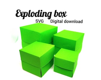 SVG Exploding Box Explosion Heart Card St. Patrick's | Etsy