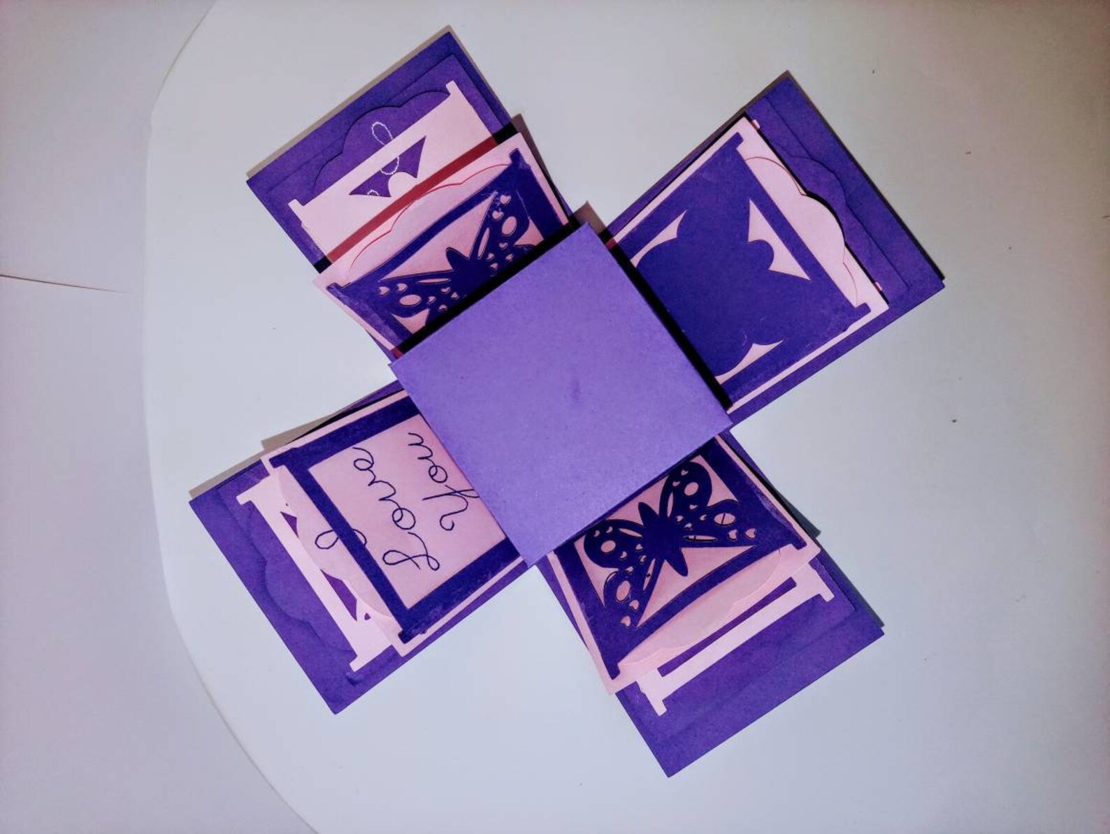 Explosion Box With Butterfly Pocket Svg - Etsy