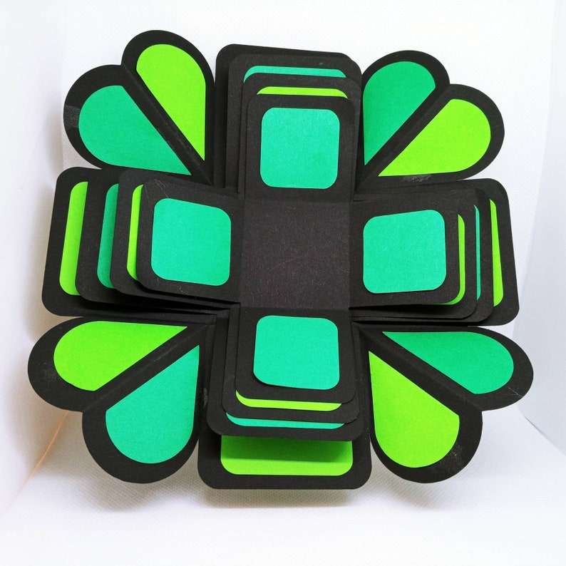 SVG Exploding Box Explosion Heart Card St. Patrick's | Etsy