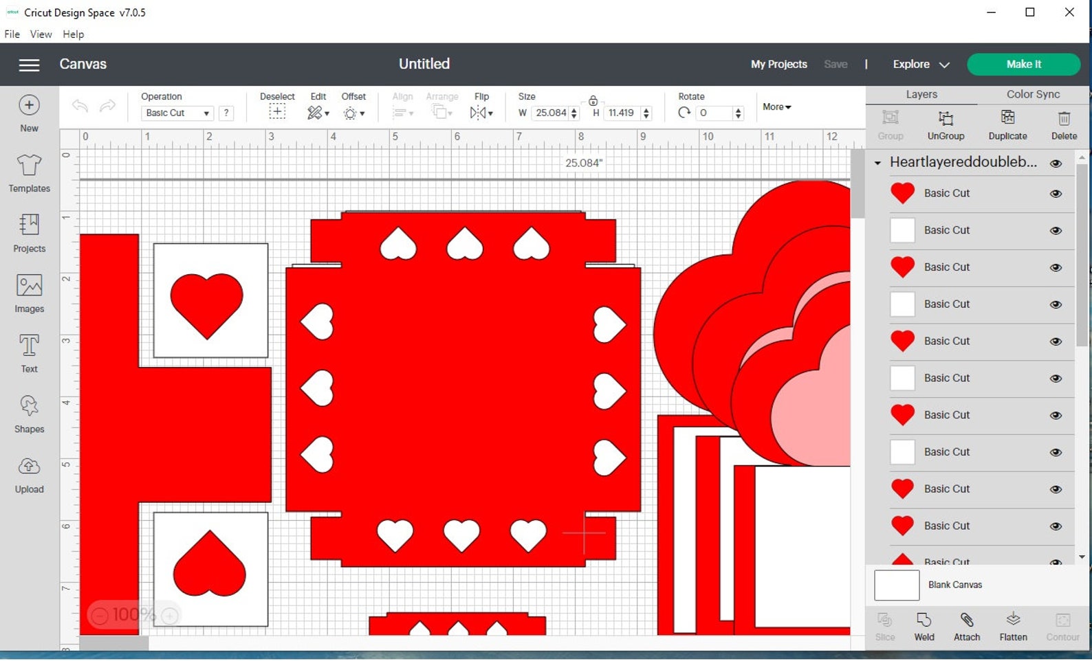 Exploding Box Svg Triple Heart Box With Three Layer Explosion and Gift ...