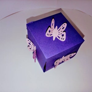 Explosion Box With Butterfly Pocket Svg - Etsy