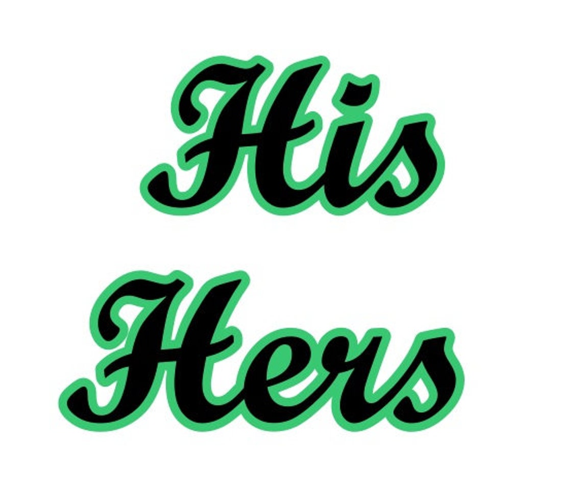 His Hers SVG. His Hers SVG Double Layer With Shadow. Digital - Etsy