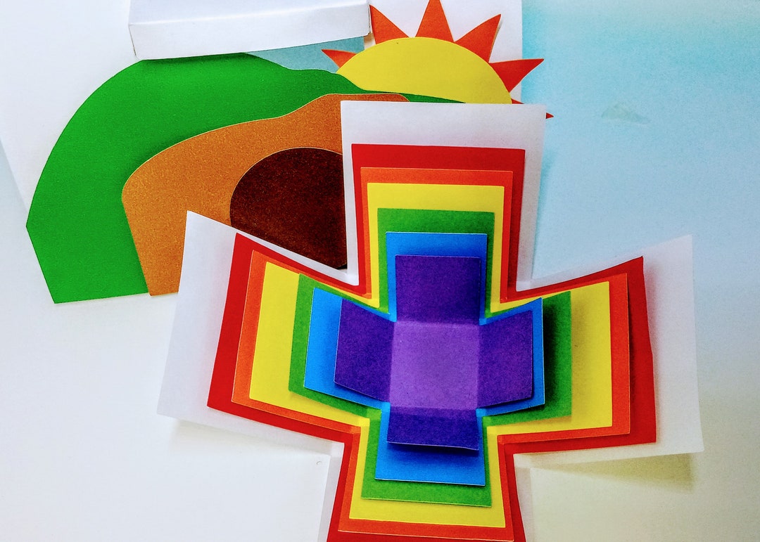 Exploding Box Svg. Digital Download, Rainbow Svg, Pop up Card for ...