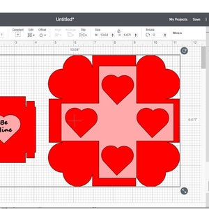 Exploding Box SVG, PDF, Heart Box, Explosion Box Pop up Card. Love ...