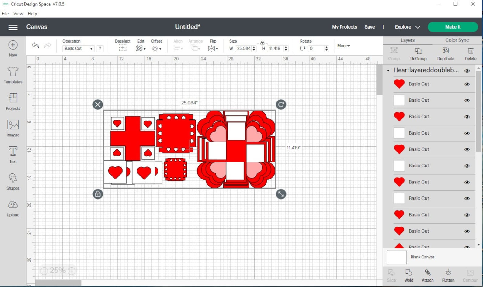 Exploding Box Svg Triple Heart Box With Three Layer Explosion | Etsy