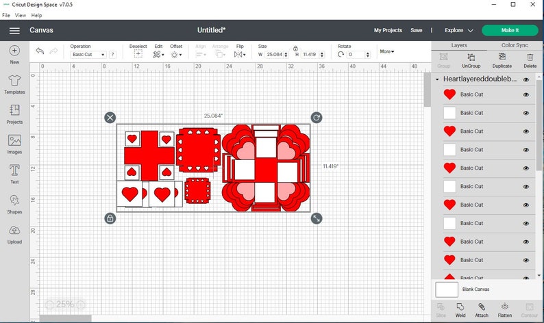 Exploding Box Svg Triple Heart Box With Three Layer Explosion | Etsy