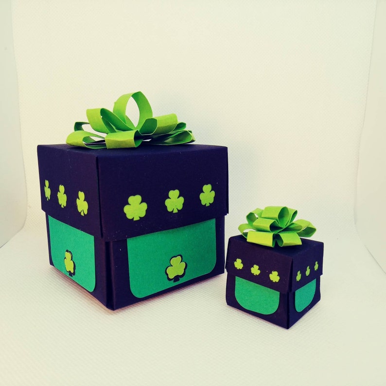 SVG Exploding Box Shamrock Rainbow St. Patrick's - Etsy