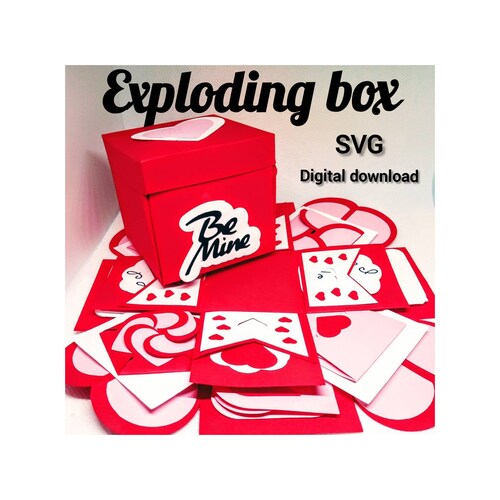 Scrapbook Card. Explosion Box SVG PDF Pocket Insert Exploding - Etsy