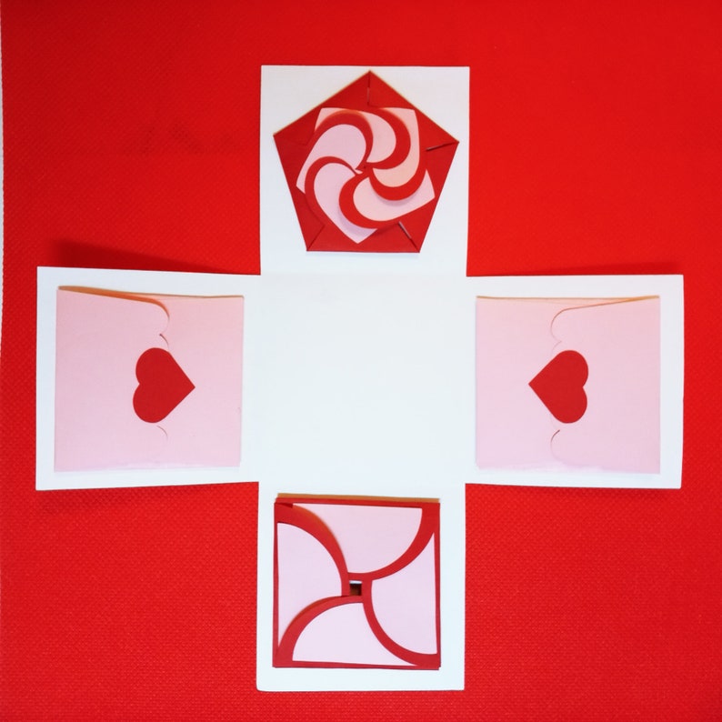 SVG Exploding Box Explosion Heart Cardvalentine's Day | Etsy