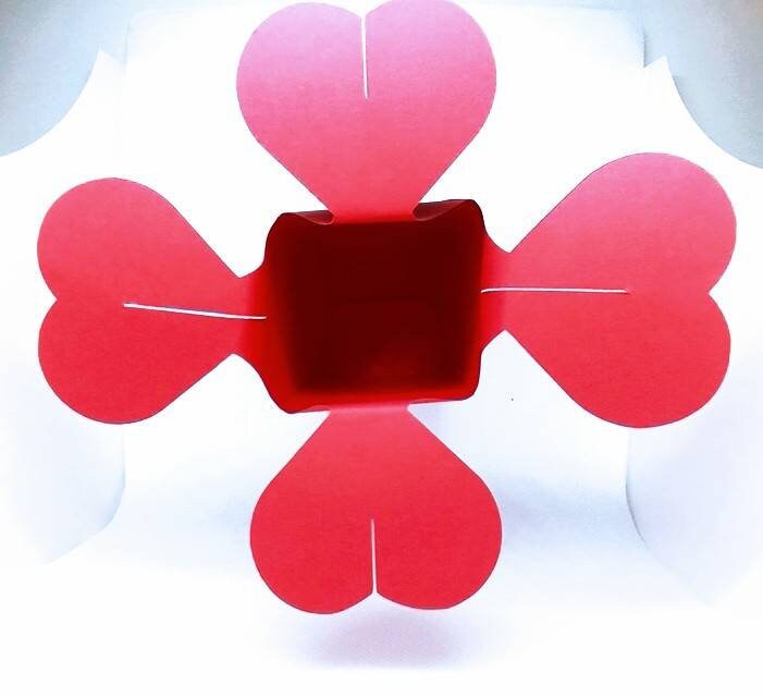 Double Heart. Heart Box Template. Heart Closure Gable Box SVG. | Etsy