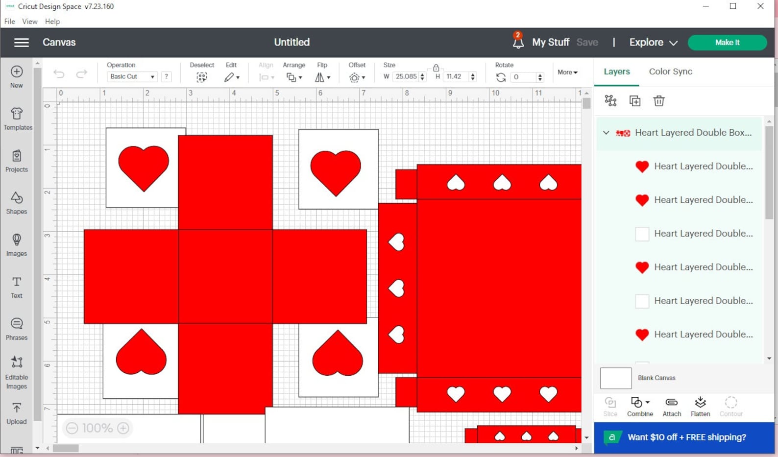 Exploding Box Svg Triple Heart Box With Three Layer Explosion - Etsy