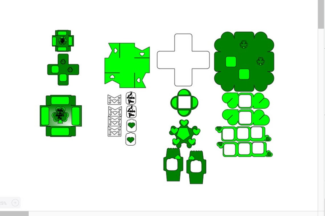 SVG exploding box explosion heart card St. Patrick's | Etsy