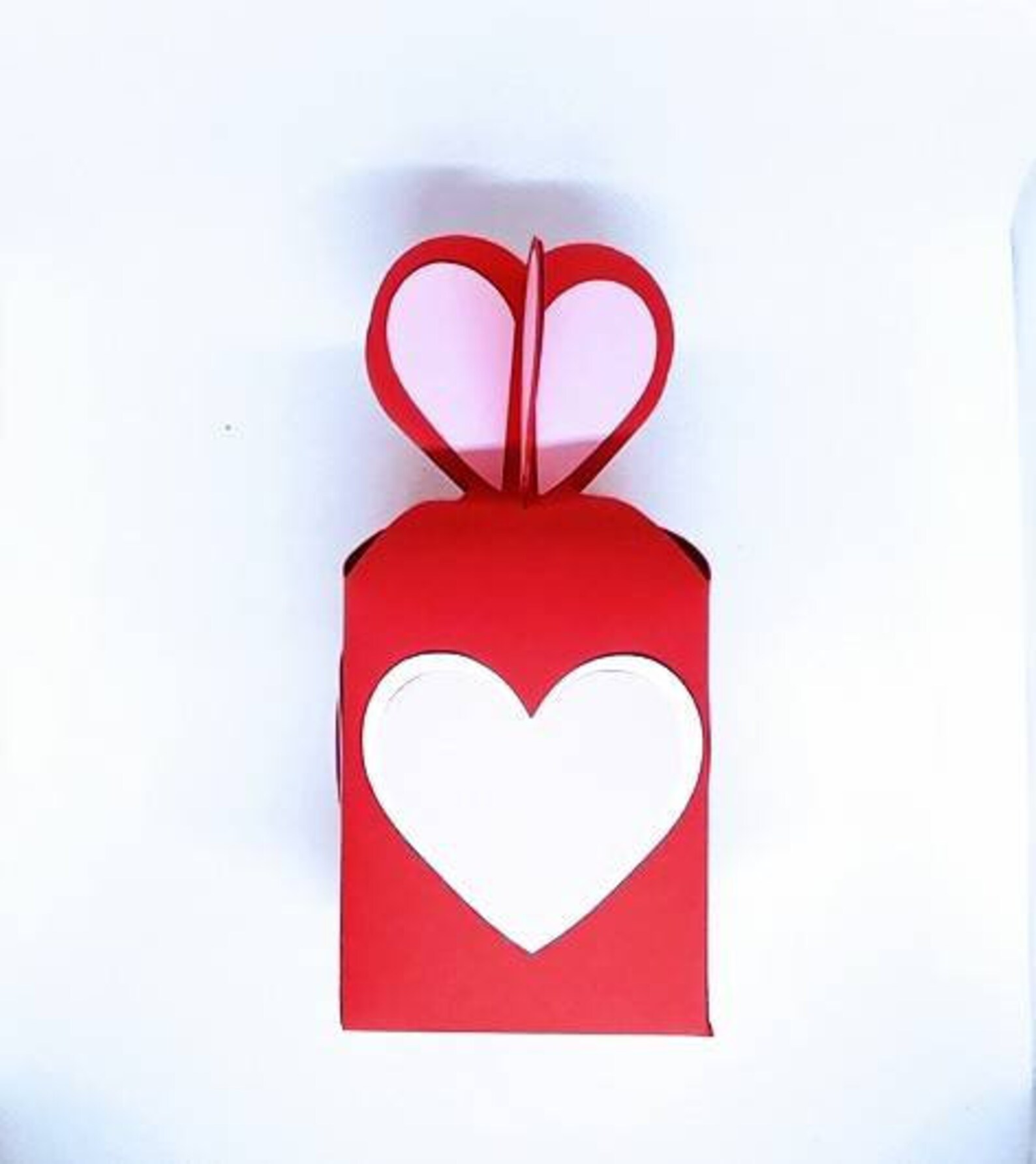 Double Heart. Heart Box Template. Heart Closure Gable Box SVG. | Etsy