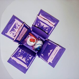 Explosion Box With Butterfly Pocket Svg - Etsy