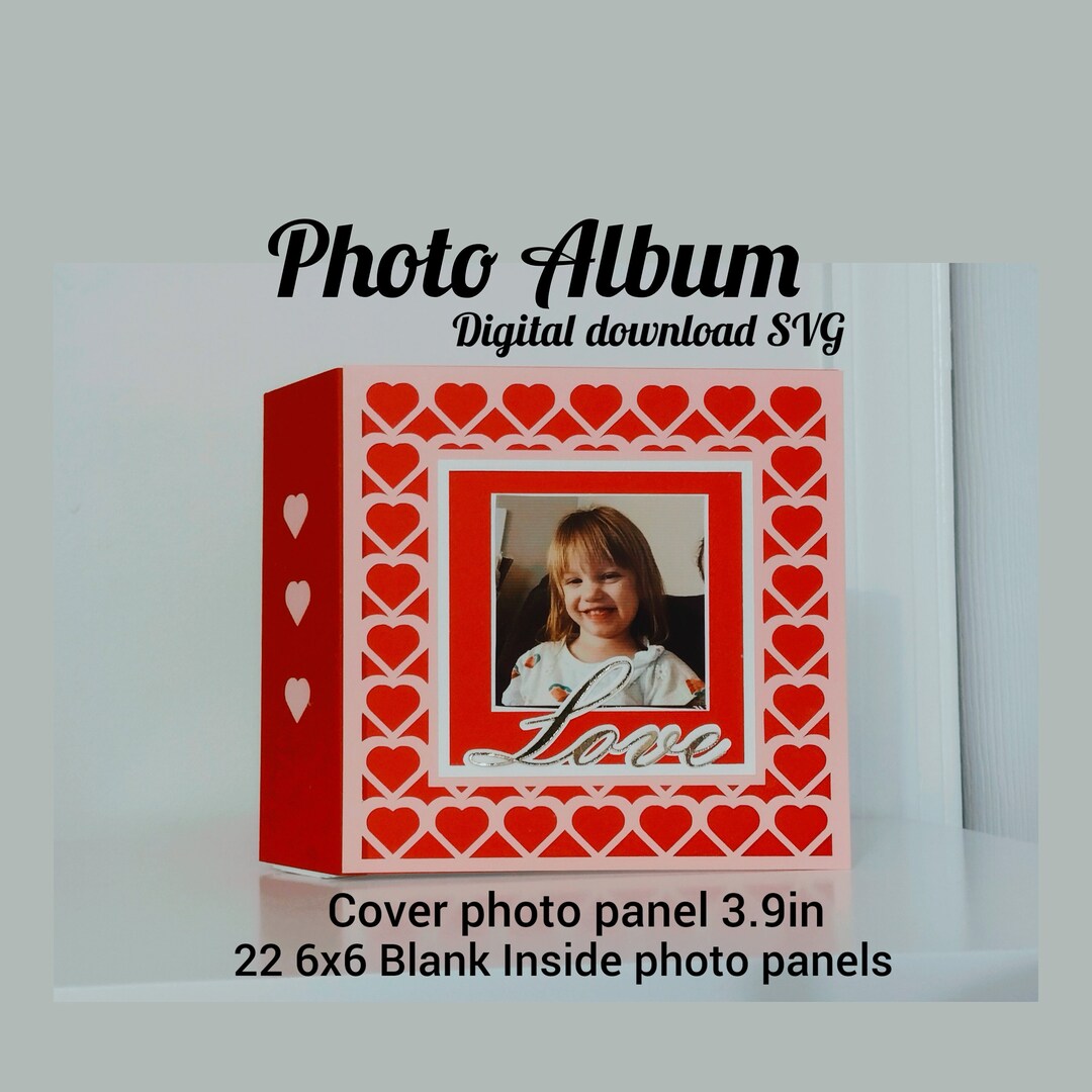 Photo Album SVG, Love Album, Valentine Gift, Inside 6x6 Pages, 10 ...