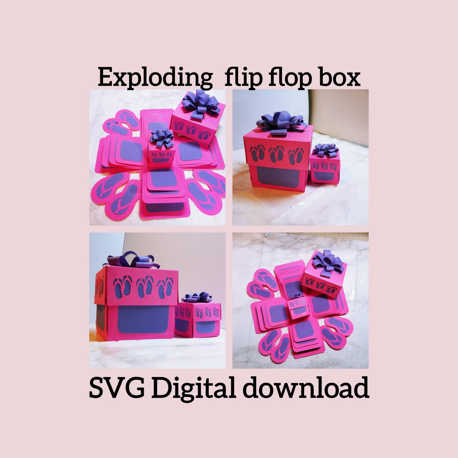 SVG Exploding Box Explosion Heart Card Flip Flops Pop up - Etsy Australia