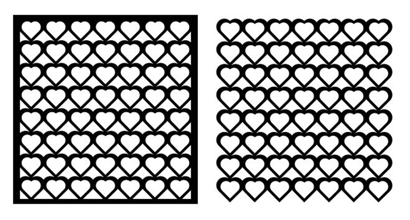 Heart Pattern SVG Stencil | Etsy