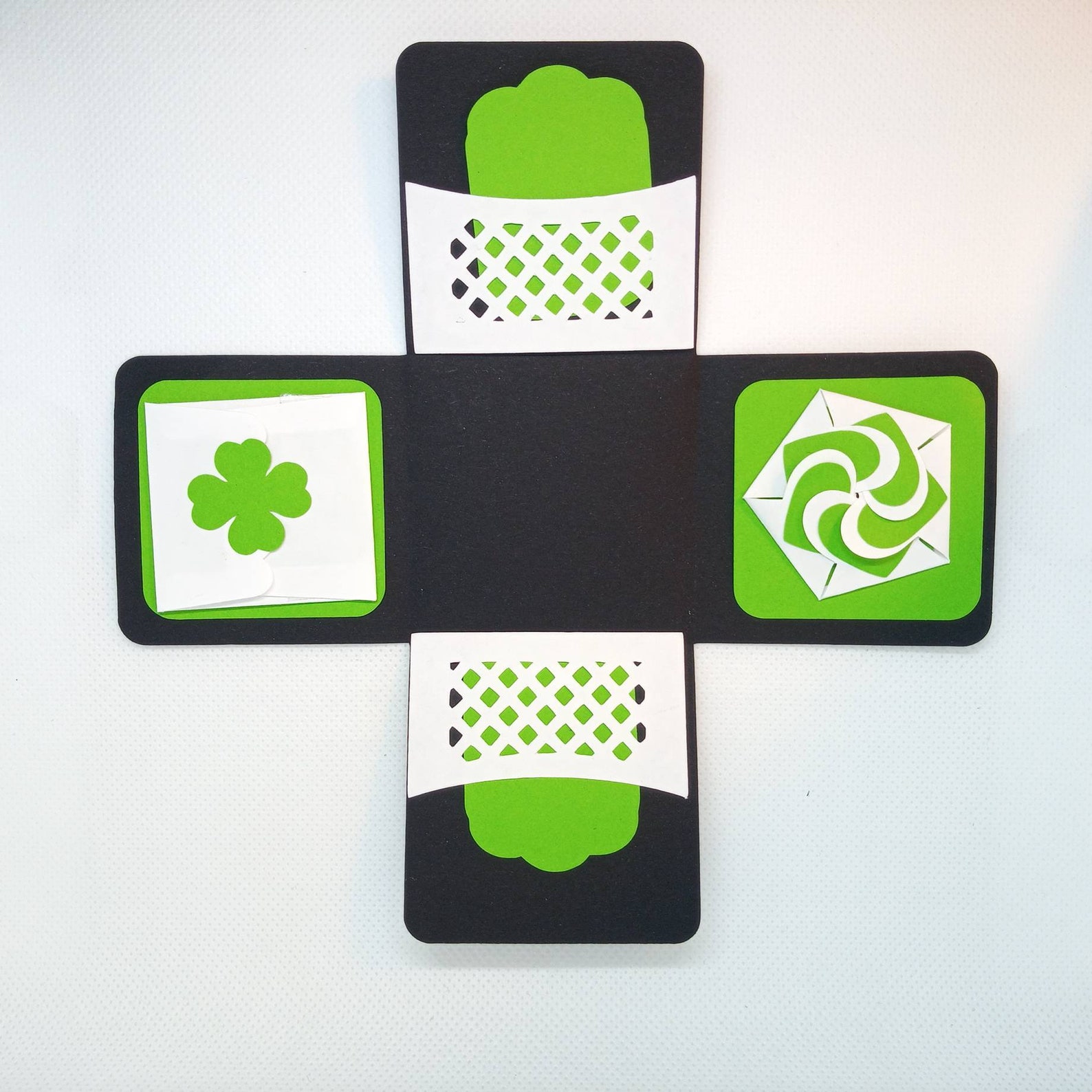 Exploding Box SVG, Shamrock Box, St. Patty's Day Gift, St. Patrick's ...