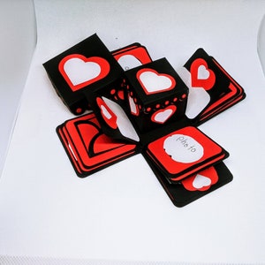 Explosion Box SVG Exploding Box, Explosion Heart Card, Valentine's Day ...