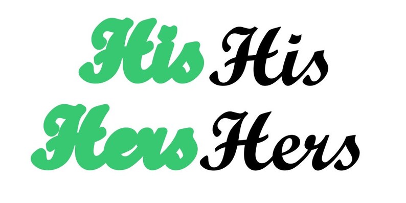 His Hers SVG. His Hers SVG Double Layer With Shadow. Digital - Etsy