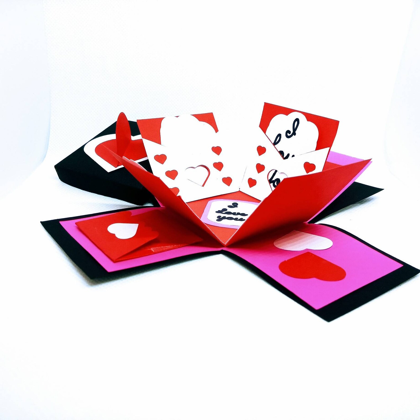 Exploding Box Svg. Explosion Pop up Card. Love Hearts Lace. - Etsy Canada