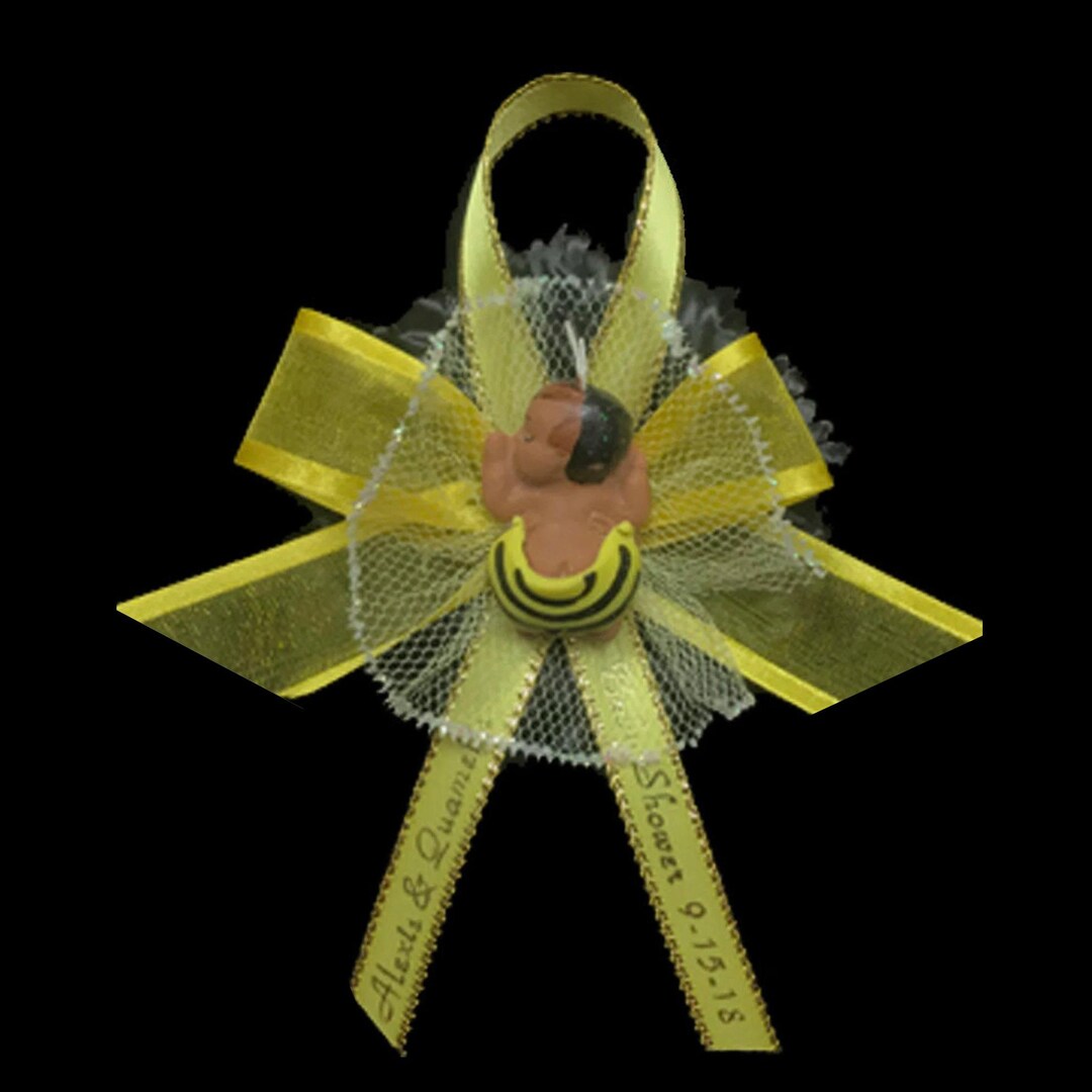 Custom Bumble Bee Baby Shower Corsage, Personalized Pin Ons (set of 25 ...