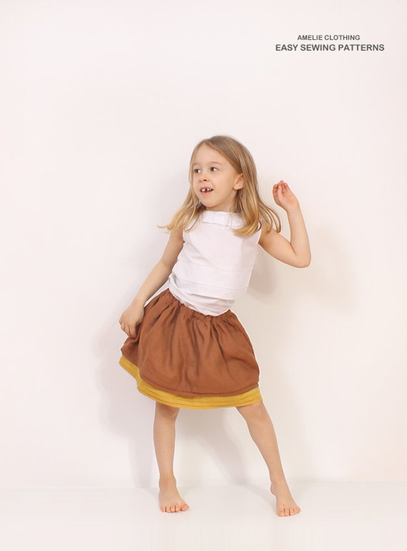 Simple Pleat SKIRT Pattern Girls Twirl Skirt Sewing Pattern | Etsy