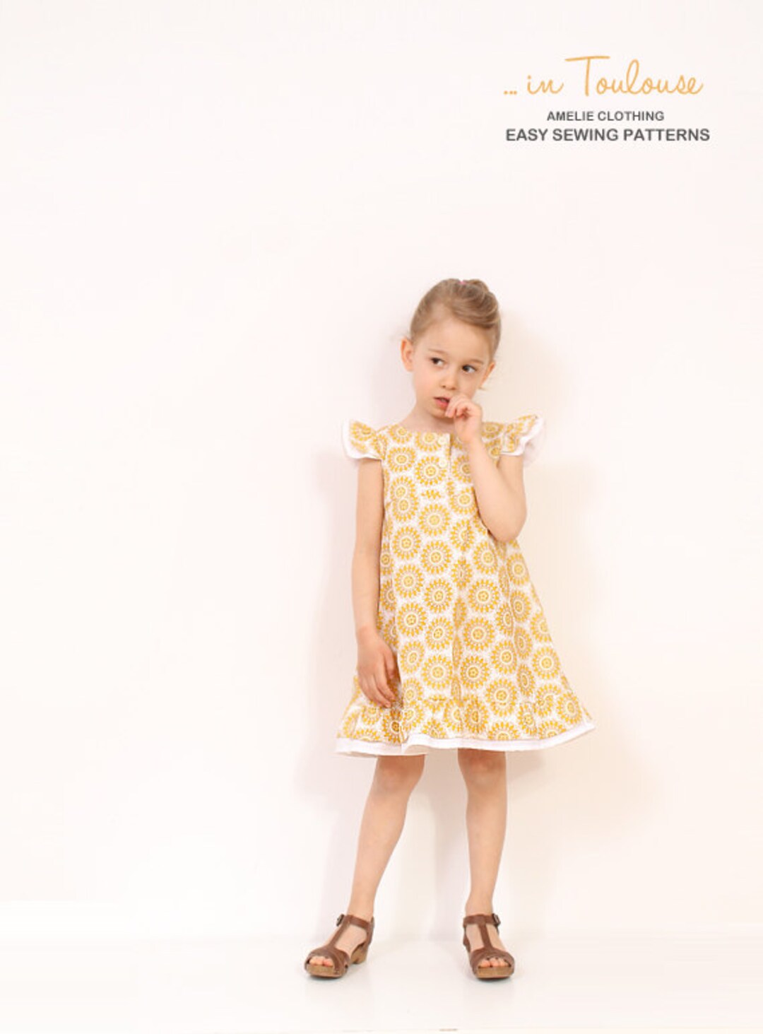 Vintage Girls A Line DRESS Pattern - Easy Childrens Sewing Pattern ...