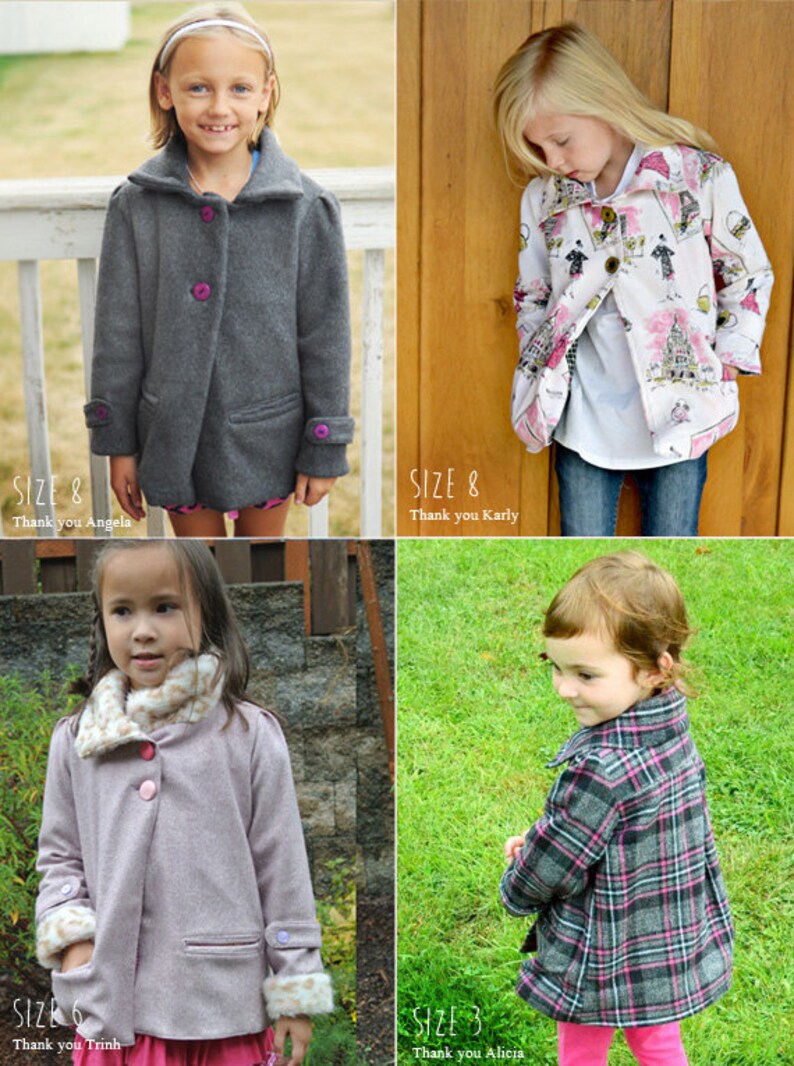 Little Girls COAT Pattern Pdf Children Sewing Patterns - Etsy