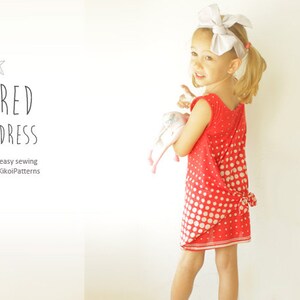 Red DRESS Sewing Pattern - Simple Toddler Dress Pdf Pattern - Sizes 3 ...