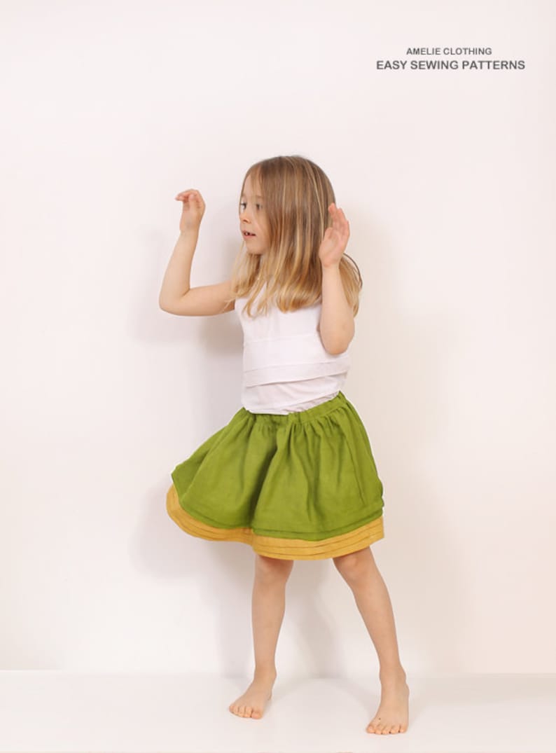 Simple Pleat SKIRT Pattern Girls Twirl Skirt Sewing Pattern | Etsy
