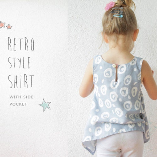 Retro SHIRT Pattern Pdf Toddler Sewing Tutorial 2 to 9 - Etsy