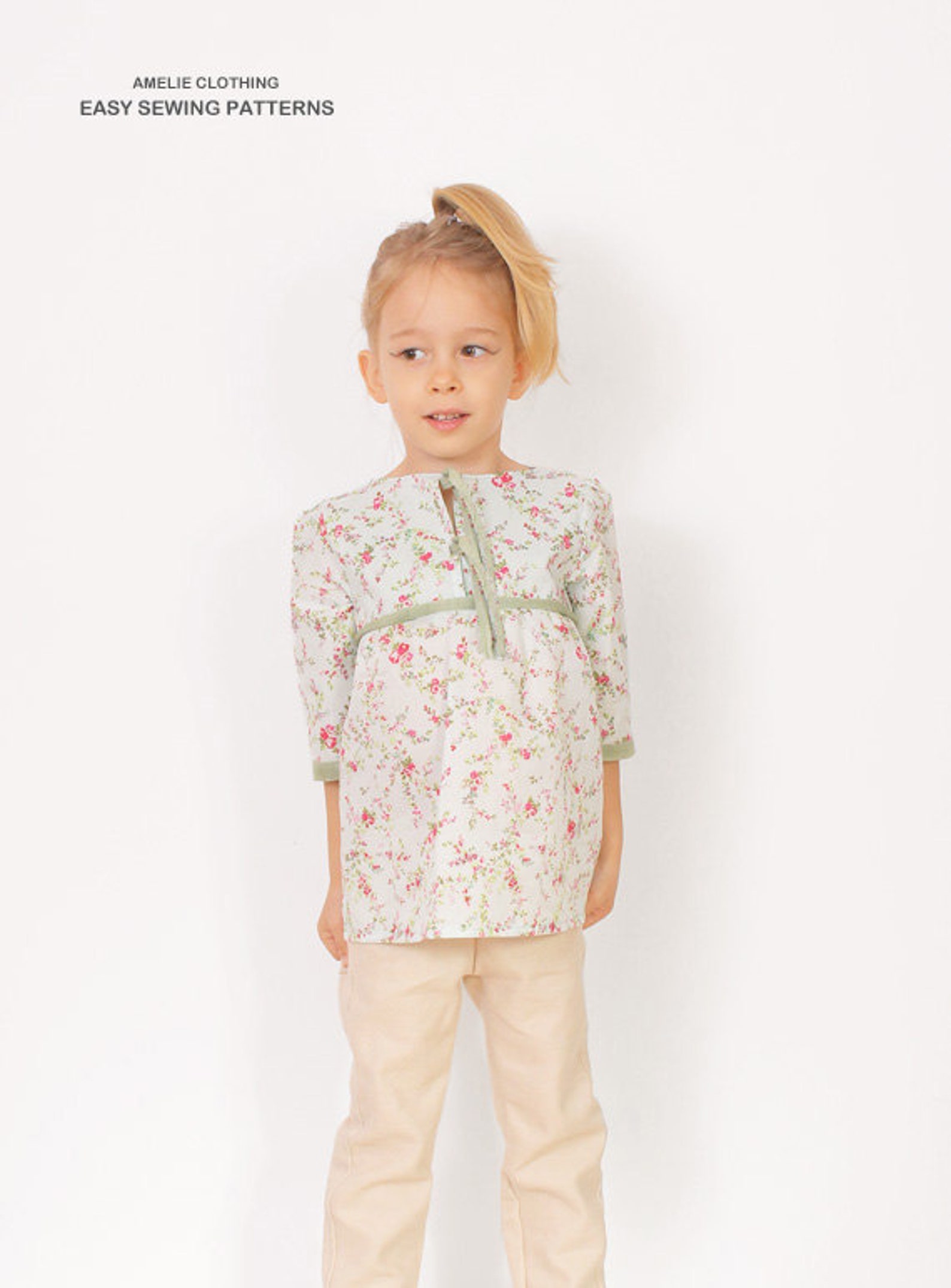Floral Toddler TUNIC Pattern Pdf Easy Children Sewing Patterns Sizes ...