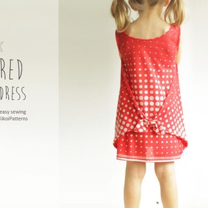 Red DRESS - Girls Dress Sewing Pattern - Simple Summer Toddler Dress ...