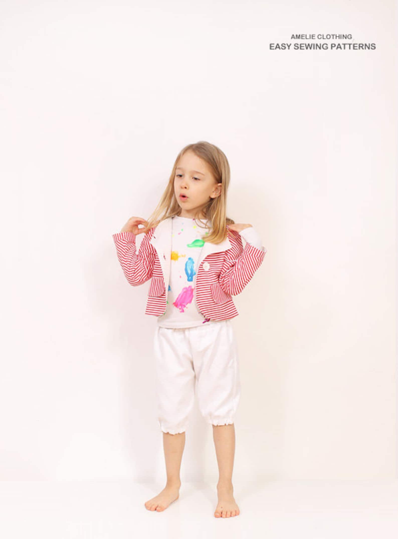 Mina Girls JACKET Pattern Girls Pdf Blazer Pattern From 2 | Etsy