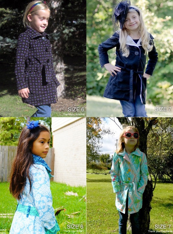 Reversible Autumn COAT Pattern Girls Coat Patterns Sizes - Etsy