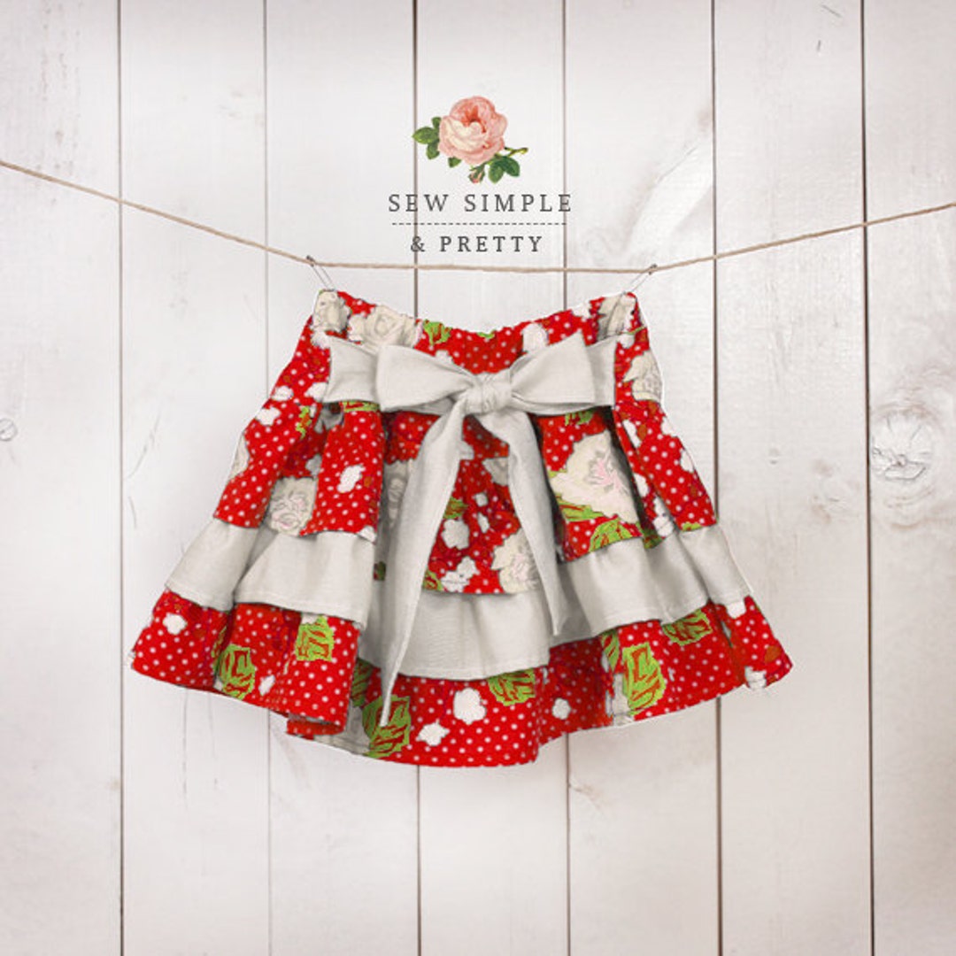 Girls Skirt Pattern Pdf L Toddler Ruffle Skirt Pattern L Easy Children ...