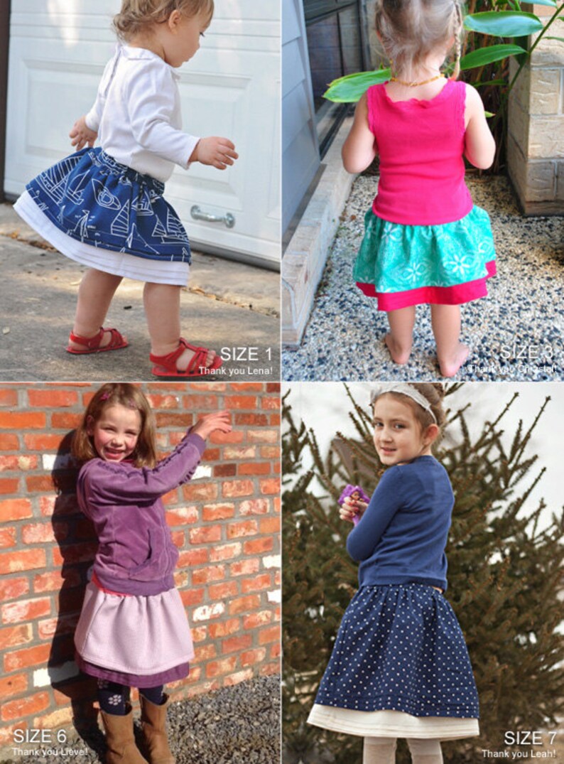 Simple Pleat SKIRT Pattern Girls Twirl Skirt Sewing Pattern | Etsy