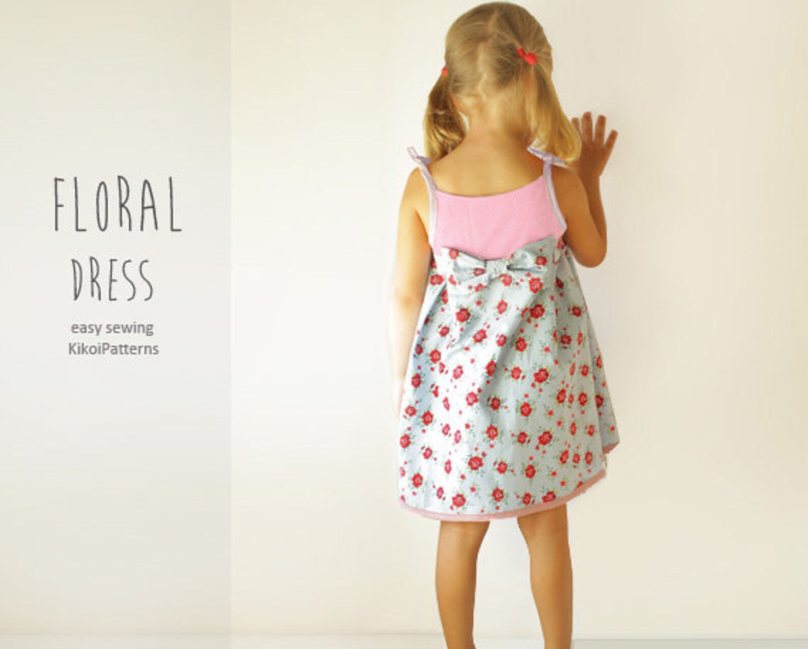 Floral Girls DRESS Pattern With Big Bow - Children PDF Sewing Pattern ...