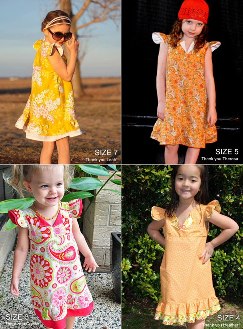 Vintage Girls A Line DRESS Pattern Easy Childrens Sewing - Etsy