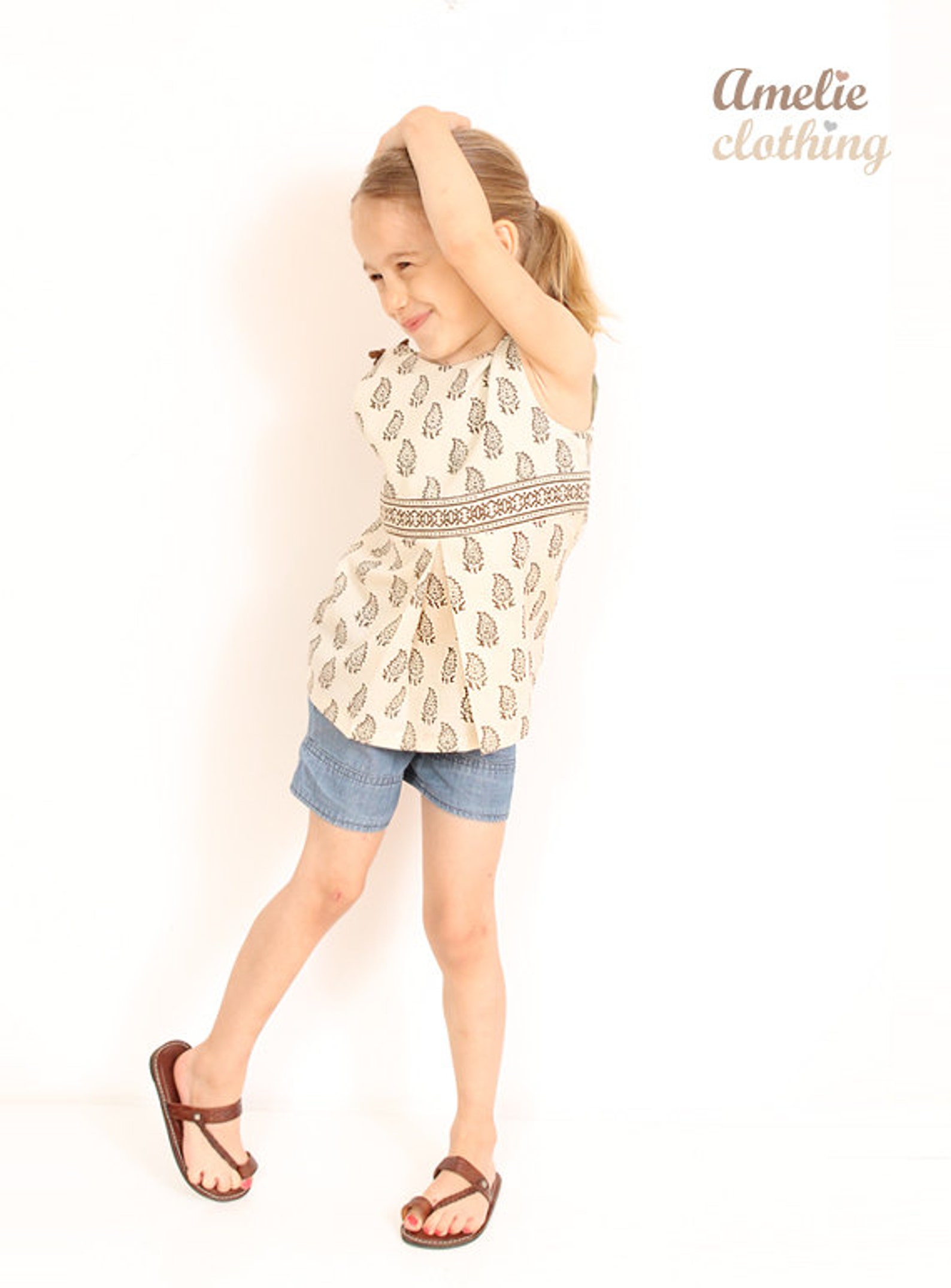 Girls Summer TOP Sewing Pattern Childrens Sewing Patterns - Etsy