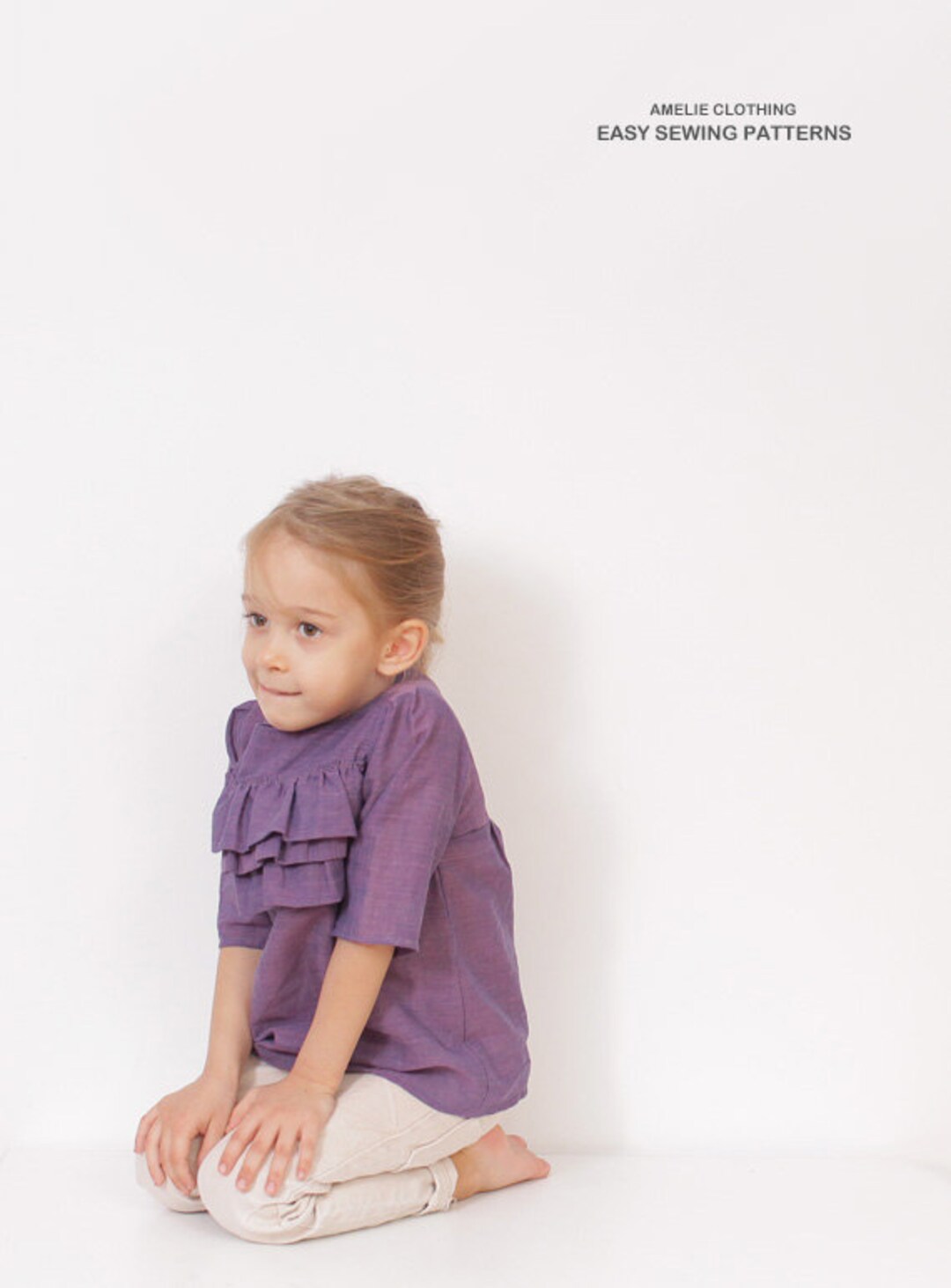 Lilly Ruffle BLOUSE Pattern - Girls Tunic Patterns - Children Sewing ...