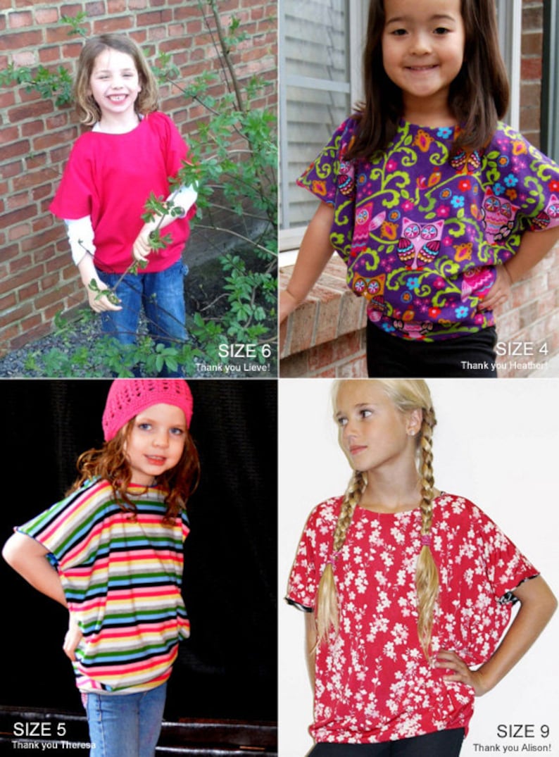 Childrens Sewing Patterns Easy Reversible Simple TUNIC - Etsy
