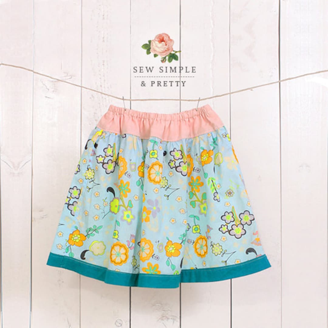 Girls Skirt Pattern Pdf L Toddler Ruffle Skirt Pattern L Easy Children ...