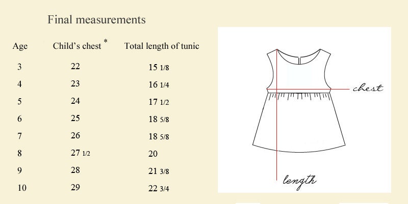 Nikka TUNIC Pattern Pdf Children Sewing Patterns Easy - Etsy