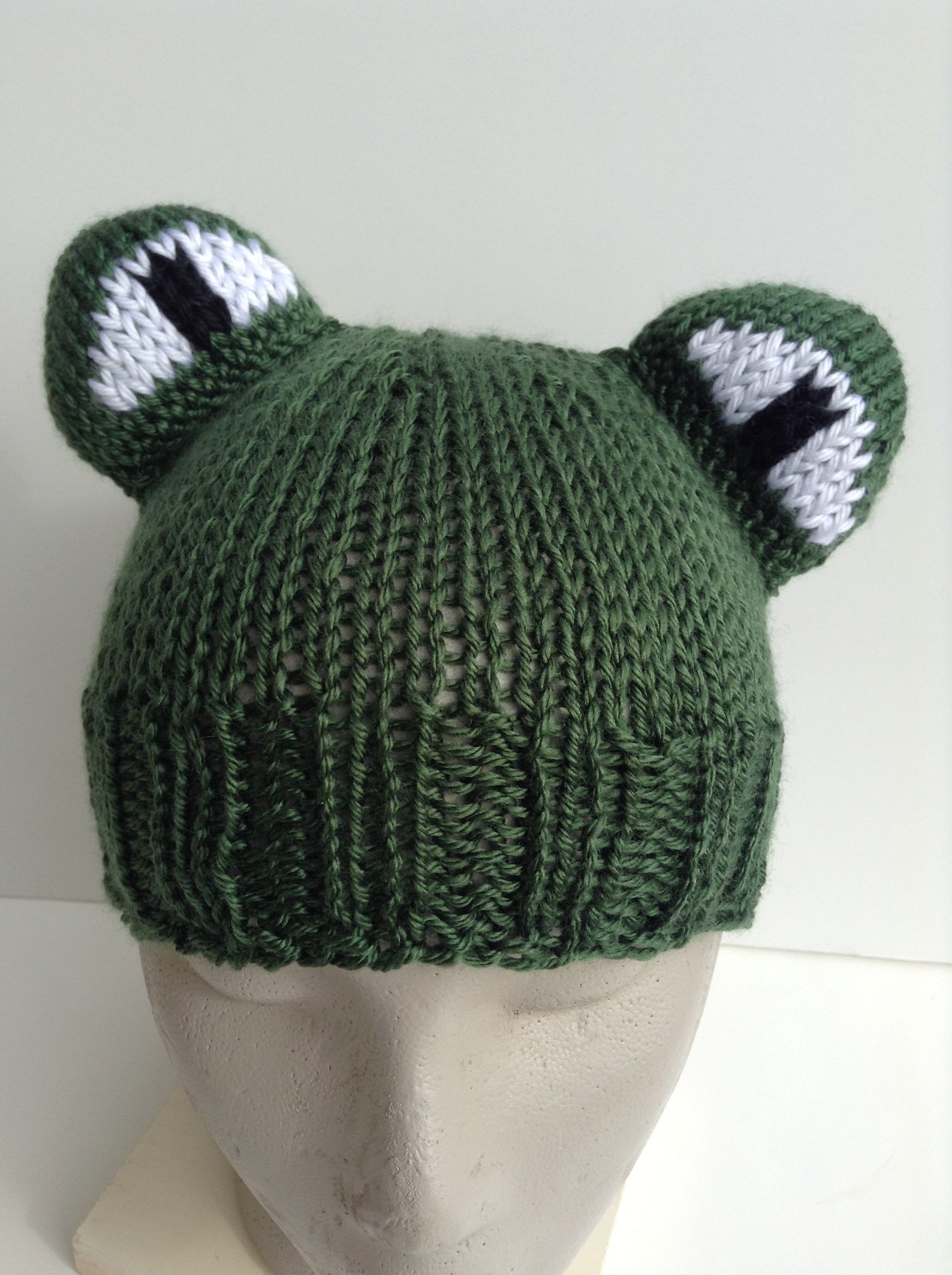 Frog Beanie Child Size Green Frog Eye Costume | Etsy