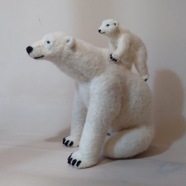 Felt Polar Bear - Etsy
