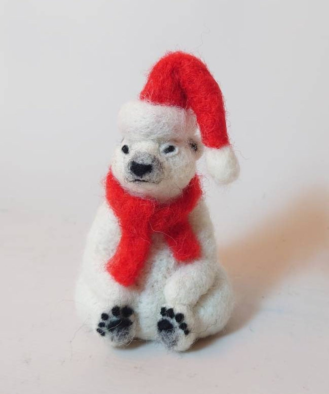 Needle Felted Bear Miniature, Miniature Soft Sculpture, Ideal Christmas ...
